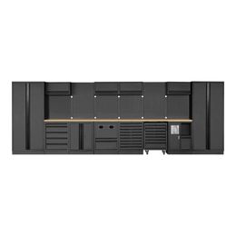 Kraftwerk Mobilio 8er Kombi, 2x Hochschrank, Werkstattwagen, Unterschrank, 3964Q (3964Q-BLK)