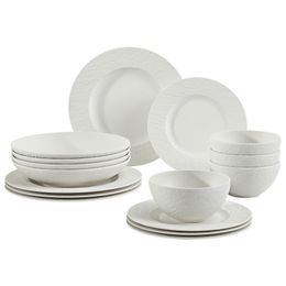 Villeroy & Boch Villeroy & Boch Kombiservice Manufacture Rock blanc, Wei&szlig;, Keramik, 16-teilig, 430 ml, Essen & Trinken, Geschirr, Geschirr-Sets, Kombiservice