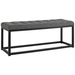 Mid.you Hockerbank, Grau, Metall, Textil, 1-Sitzer, 120x45x42 cm, Esszimmer, B&auml;nke, Sitzb&auml;nke
