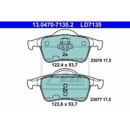 ATE Bremsensatz, Scheibenbremse Bremsensatz-Vorn und Hinten SG00000DY0 Hinterachse bel&uuml;ftet 320mm 11mm f&uuml;r Volvo