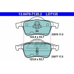 ATE Bremsensatz, Scheibenbremse Bremsensatz-Vorn und Hinten SG00000DKM Vorderachse bel&uuml;ftet 305mm 27mm f&uuml;r Volvo