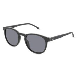 HUGO BOSS BOSS 0922/S | Herren-Sonnenbrille | Fassung: Vollrand, Panto, Kunststoff, Schwarz | Glasfarbe: Grau