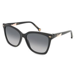 Carolina Herrera HER 0333/S | Damen-Sonnenbrille | Fassung: Vollrand, Butterfly, Acetat, Schwarz | Glasfarbe: Grau