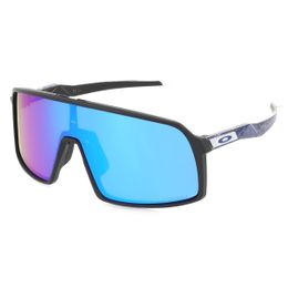 Oakley OO9406 SUTRO | Herren-Sonnenbrille | Fassung: Vollrand, Eckig, Kunststoff, Schwarz Matt | Glasfarbe: Blaugrau Spiegel Mehrfarbig