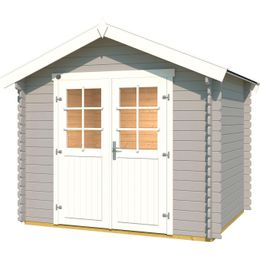 Gartenhaus Weka "209 Gr.1,5", grau (hellgrau), ohne Fu&szlig;boden, ohne Dacheindeckung, Massivholz, Gartenh&auml;user, Gartenhaus, verschiedene Farben
