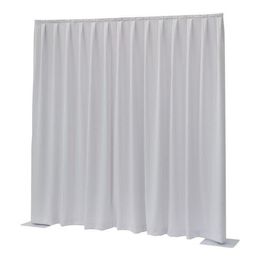 Wentex P&D Curtain - Medium Gloss Satin 300x400cm 165G White, pleated-gefaltet