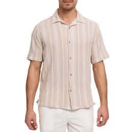 Kurzarmhemd INDICODE "INPoipu", Herren, Gr. L, N-Gr, cornstalk, Web, Obermaterial: 70% Baumwolle, 30% Polyester, unifarben, regular fit, Hemden
