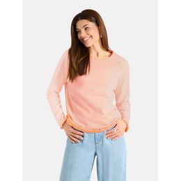 LIEBLINGSST&Uuml;CK Sweatshirt LIEBLINGSST&Uuml;CK "OceanL", Damen, Gr. 4XL, neon orange, Sweatware, Obermaterial: 80% Baumwolle, 20% Polyester, unifarben, regular fit h&uuml;ftbedeckend, Rundhals, Raglan&auml;rmel abgesteppte Kante, Sweatshirts Sweatshirt, mit Rundhals, Baumwoll-Mix