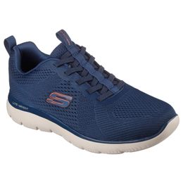 Sneaker Skechers "SUMMITS-ECKLER", Herren, Gr. 40, navy, orange, Mesh, Synthetik, kontrastfarbene Details, Schuhe Sneaker, Schn&uuml;rschuh, Freizeitschuh, Halbschuh mit Memory Foam