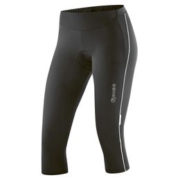 Fahrradhose Gonso "Lecce", Damen, Gr. 34, Normalgr&ouml;&szlig;en, schwarz, 80% Polyamid, 20% Elastan, Hosen Fahrradhose, Damen Radhose, sportliche 3/4 Radlerhose mit Sitzpolster, Tight fit