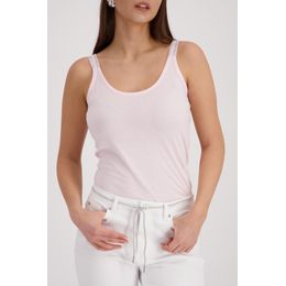 Tr&auml;gertop monari, Damen, Gr. 38, rosa, Web, Obermaterial: 50% Baumwolle, 50% Modal, unifarben, regular fit taillenbedeckt, tiefer Rundhals, Tops Tr&auml;gertop, Regular fit mit Pailletten-Tr&auml;gern