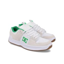 Schn&uuml;rschuh DC Shoes "Lynx Zero", Herren, Gr. 10,5 (44), wei&szlig;, gr&uuml;n, gum, Obermaterial:50.51% Leder, 39.8% Synthetikmaterial, 9.69% Microfaser;, Schuhe Schn&uuml;rschuh