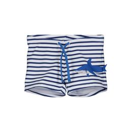 Badeshorts Blue Seven, Jungen, Gr. 104 (110), N-Gr, ultramarin, Gewirkt, Elasthan, Polyester, bedruckt, geringelt, gestreift, Badehosen Badeshorts