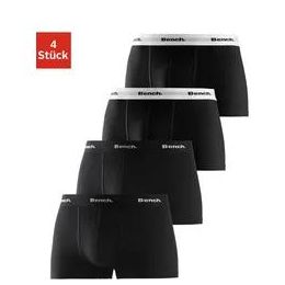 Hipster Bench., Herren, Gr. M, 4 Stk., schwarz, Jersey, Obermaterial: 95% Baumwolle, 5% Elasthan, unifarben, k&ouml;rpernah, Unterhosen, knapp sitzende Boxershorts aus Baumwollmischung
