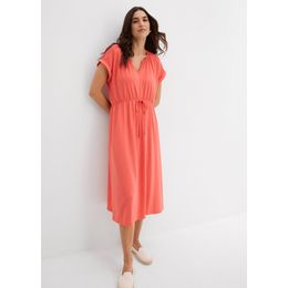 bonprix Jersey Kleid aus flie&szlig;endem Viskose-Mix, pink, Gr.36/38 (S), ausgestellt und bequem geschnitten, aus Viskose
