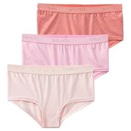 Panty Bench., M&auml;dchen, Gr. 122/128, 3 Stk., orange (rosa, pink, koralle), Single Jersey, Obermaterial: 92% Baumwolle, 8% Elasthan (LYCRA), bedruckt, Unterhosen Panty, mit P&uuml;nktchen Print