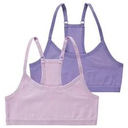 Bustier Bench., M&auml;dchen, Gr. 146/152, N-Gr, helllila, lila, Jersey, Obermaterial: 92% Baumwolle, 8% Elasthan (LYCRA), unifarben, Basic, k&ouml;rpernah, BHs Bustier, M&auml;dchen - mit sportivem Racerback und verstellbaren Tr&auml;gern