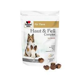 DOPPELHERZ f&uuml;r Tiere Haut&Fell Compl.Chews f.Hunde 30 St