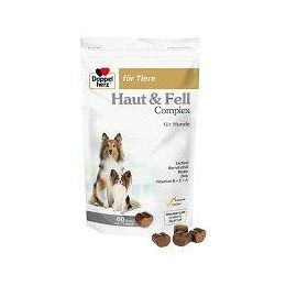 DOPPELHERZ f&uuml;r Tiere Haut&Fell Compl.Chews f.Hunde 60 St