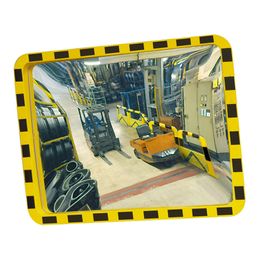 Moravia Industriespiegel aus Acryl 800 x 1000 mm Rahmen schwarz/gelb + Schelle (253.18.463)
