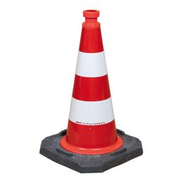 Moravia Leitkegel TL H.500mm BAST gepr&uuml;ft,2 Streifen G. 3,20 kg,33x33 cm ; Industrial Quality Supplies (350.27.508)