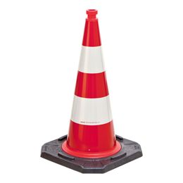 Moravia Leitkegel TL H.750mm BAST gepr&uuml;ft,2 Streifen G. 5,80 kg,45x45 cm ; Industrial Quality Supplies (350.20.286)