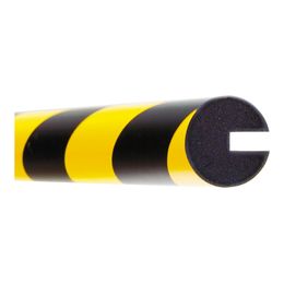 Moravia Prallschutz MORION Kreis Profilschutz 40 x 40 x 8 mm L&auml;nge 5000 mm gelb/schwarz (422.23.704)