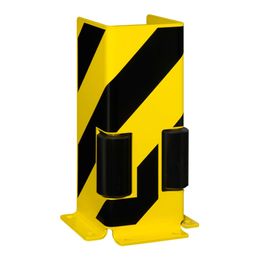 Moravia Anfahrschutz U-Profil mit Leitrolle schwarz/gelb 400 x 160 x 6 mm (197.22.021)