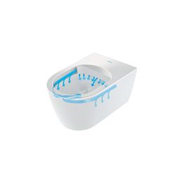 Duravit Wand-WC, Tiefsp&uuml;ler Set Me by Starck mit WC-Sitz, Rimless, wei&szlig; (45290900A1)