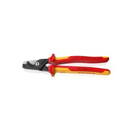 Knipex 95 18 225 StepCut&reg; XL Kabelschere mit Stufenschnitt isolierender Mehrkomponenten-Griff, VDE-gepr&uuml;ft br&uuml;niert 225 mm)