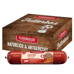 Fleischeslust Nassfutter Hund Adult Futterbox Rind, Karotte, Hagebutte & K&uuml;rbiskerne 6x800 g