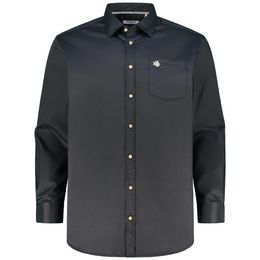 Herren Gro&szlig;e Gr&ouml;&szlig;en | Pfundskerl Trachtenhemd mit Elasthan Farbe schwarz Gr&ouml;&szlig;e: 4XL