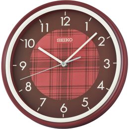 Wanduhr Seiko, rot, Wanduhren, B/H/L: 4,5cm, Wanduhr, Quarzuhr, K&uuml;che, Wohnzimmer, Esszimmer, Arbeitszimmer