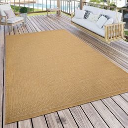 Teppich Paco Home "Timber 125", gelb, B:160cm H:4mm L:220cm, Polypropylen, Teppiche, Teppich, Flachgewebe, Sisal Optik, auch als L&auml;ufer, In- und Outdoor geeignet