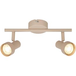 Briloner Leuchten LED Deckenspots "TAPP", beige, 2, 1 Stk., Leuchten, 27,5x12,5 cm, Wohnzimmer, Schlafzimmer, Flur, B&uuml;ro