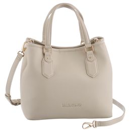 Valentino Handbags Shopper VALENTINO BAGS "BRIXTON", Damen, Gr. B/H/T: 28cm x 24cm x 17cm, beige (ecru), Lederimitat, Taschen Shopper, Handtasche Damen Tasche Damen Schultertasche Henkeltasche