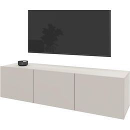 borchardt M&ouml;bel Lowboard BORCHARDT M&Ouml;BEL "Sophia, TV-Schrank mit 3 T&uuml;ren, h&auml;ngend oder stehend", beige (kaschmir), B:139cm H:35cm T:35cm, Holzwerkstoff, Sideboards, Lowboard