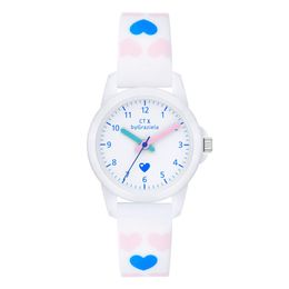 Quarzuhr Cool Time "CT x by Graziela", wei&szlig;, rosa, blau, Armbanduhren, Kinder, Quarzuhr, Armbanduhr, Silikonarmband, Kinderuhr, M&auml;dchen, analog