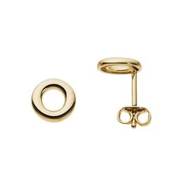 Paar Ohrstecker Firetti "Schmuck Geschenk Gold 333 Ohrschmuck Kreis", gold (gelbgoldfarben), Ohrringe, Damen, 7,5mm, Gelbgold 333