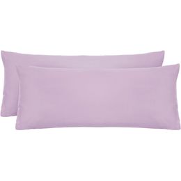 Kissenbezug Biberna "Michi Feinjersey mit Rei&szlig;verschluss", lila (viola), B:40cm L:80cm, Feinjersey, Obermaterial: 100% Baumwolle, Kissenbez&uuml;ge, Kissenbezug, verschiedene Gr&ouml;&szlig;en, Feinjersey Kissenh&uuml;lle aus 100% Baumwolle