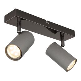 Globo LIGHTING Deckenstrahler "ROBBY", schwarz (schwarz, chrom), 2, 1 Stk., Leuchten, Deckenspot, GU10 Fassung, Wohnzimmer, Flur, Deckenstrahler