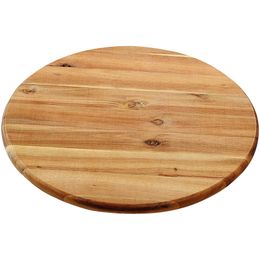 Servierplatte Kesper "Dreh- und Servierplatte", braun (holzfarben), H:4cm &Oslash;:40cm, Massivholz, Servierplatten, Servierplatte, drehbar