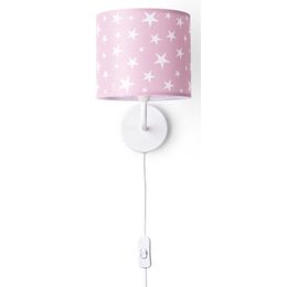 Paco Home Wandleuchte "Capri 315", wei&szlig;, 1, &Oslash; 18cm H: 26,5cm, Leuchten, Lampe Kinderzimmer Babyzimmer &acirc;&circ;&hellip;18cm Sterne Kabell&auml;nge 3m E14, Wandleuchte
