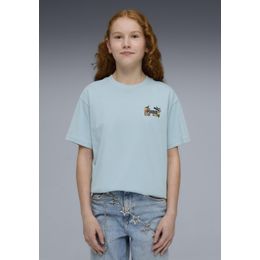T-Shirt Puma "MID90S RELAXED GRAPHIC TEE G", Jungen, Gr. 164, seafoam, Jersey, Obermaterial: 100% Baumwolle, bedruckt, relaxed fit normal, Rundhals, Shirts T-Shirt, f&uuml;r Jugendliche, Kurzarm, sportlicher Stil, aus Baumwolle