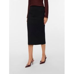 V&eacute;ro Moda Strickrock VERO MODA "VMSABA FULLNEEDL NW 7/8 LNGHT SKIRT NOOS", Damen, Gr. S (36), schwarz, Strick, Obermaterial: 50% Viskose, 28% Polyester, 22% Nylon, unifarben, lang, R&ouml;cke