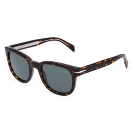 David Beckham DB 7092/S | Herren-Sonnenbrille | Fassung: Vollrand, Quadratisch, Acetat, Havanna | Glasfarbe: Gr&uuml;n