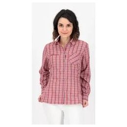 Outdoorhemd DEPROC ACTIVE "PHOENIX LS WOMEN", Damen, Gr. 50 (XL), Normalgr&ouml;&szlig;en, rot (rot, check), 100% Polyester, Hemden, auch in Gro&szlig;en Gr&ouml;&szlig;en erh&auml;ltlich