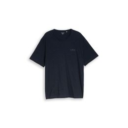 Tom Tailor Herren Plus Size - T-Shirt in Melange-Optik, blau, Meliert, Gr. 2XL