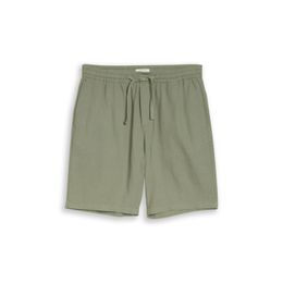 Tom Tailor Denim Herren TTRELAXED Shorts mit Leinenanteil, gr&uuml;n, Uni, Gr. XXL