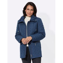 WITT Damen Steppjacke mit gerafftem Umlegekragen, dunkelblau, Gr&ouml;&szlig;e 40